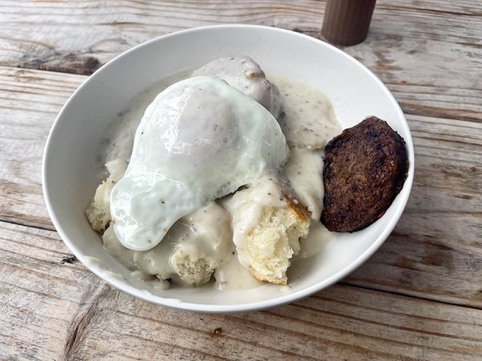 Baron's Benedict doesn't just break your fast—it demolishes it with a one-two punch of creamy sauce and perfectly poached eggs.