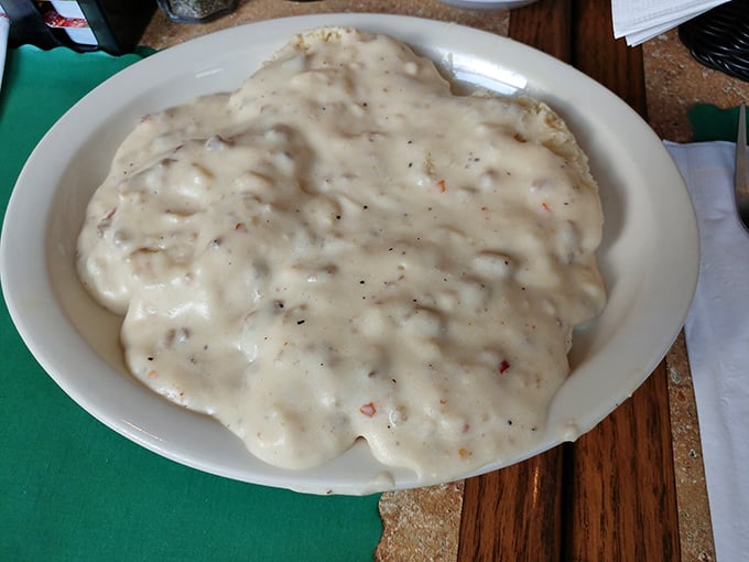This isn't just gravy—it's a savory cloud formation that's settled over biscuit country, creating a meteorological event worth driving across state lines for.
