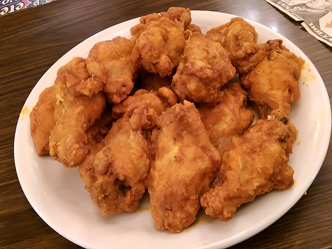 These golden-fried wings aren't playing second fiddle to fish – they're starring in their own delicious show.