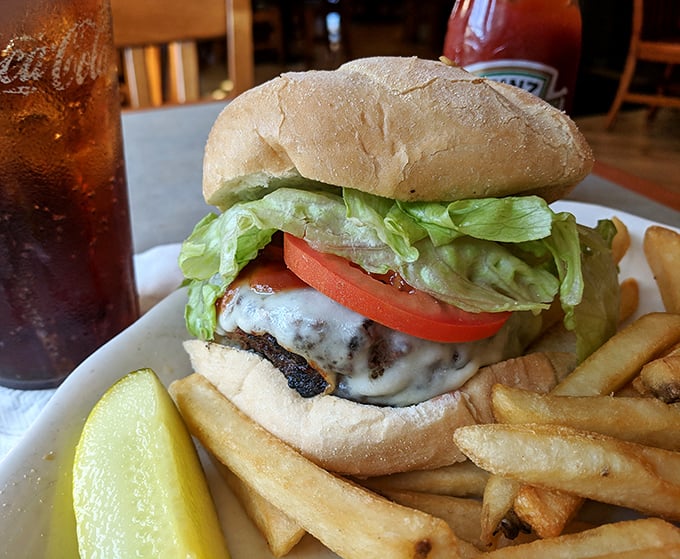This isn't just a burger – it's proof that Italian restaurants can nail American classics too, with melty cheese and perfect char marks.