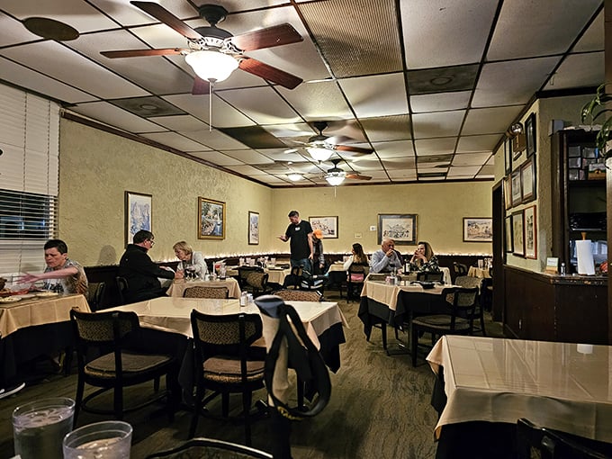 The dining room hums with the satisfied murmurs of regulars who've been coming here for decades. Some traditions are worth preserving.