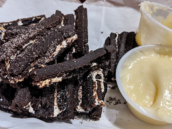 Not your childhood Oreos – these churros took the cookie concept, went to culinary school, and came back with a PhD in satisfaction.
