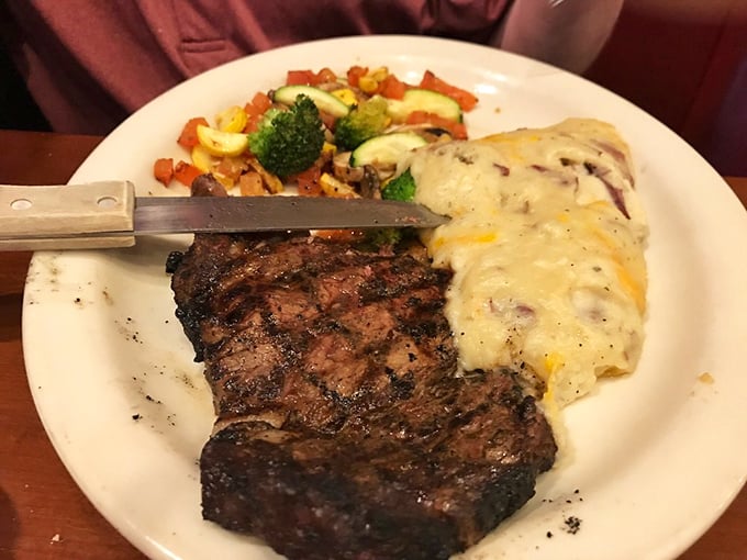 Surf meets turf in perfect harmony. This ribeye and seafood combo proves Johnny Carino's isn't just about pasta—it's about serious satisfaction.