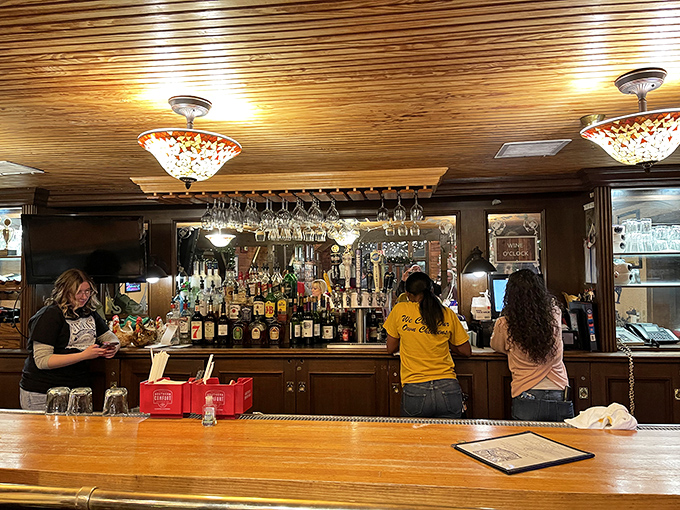 Behind every great restaurant is a team that makes the magic happen. The bar area promises liquid refreshment to complement your feast.