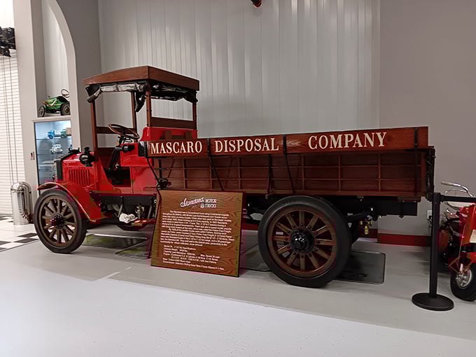 This vintage Mascaro Disposal Company truck represents where it all began – a family business that fueled a world-class automotive passion.