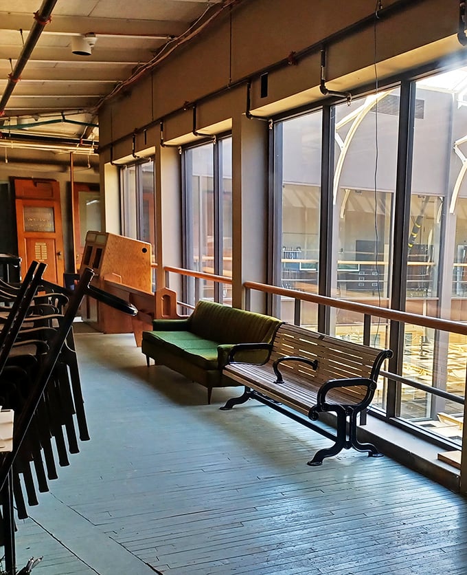 These aren't just benches—they're front-row seats to history, where visitors once waited for trains and now wait for inspiration.