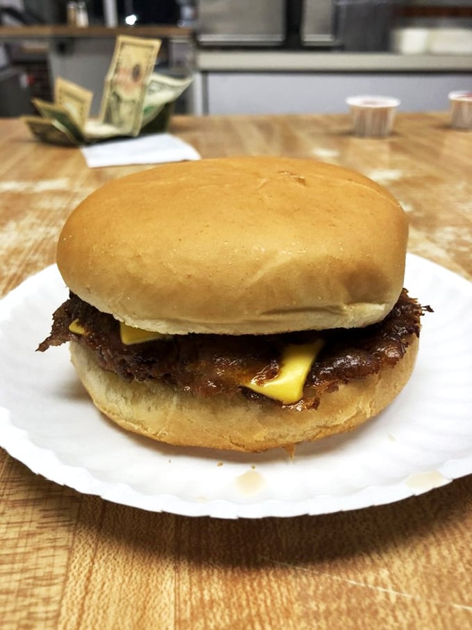 The double cheeseburger—simple, honest, and perfectly executed—is the culinary equivalent of a classic rock anthem that never gets old.