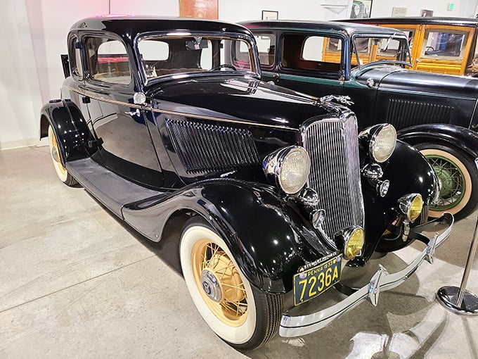 The 1934 Ford Coupe stands as the little black dress of automotive design – timeless, elegant, and impossibly cool after all these decades.