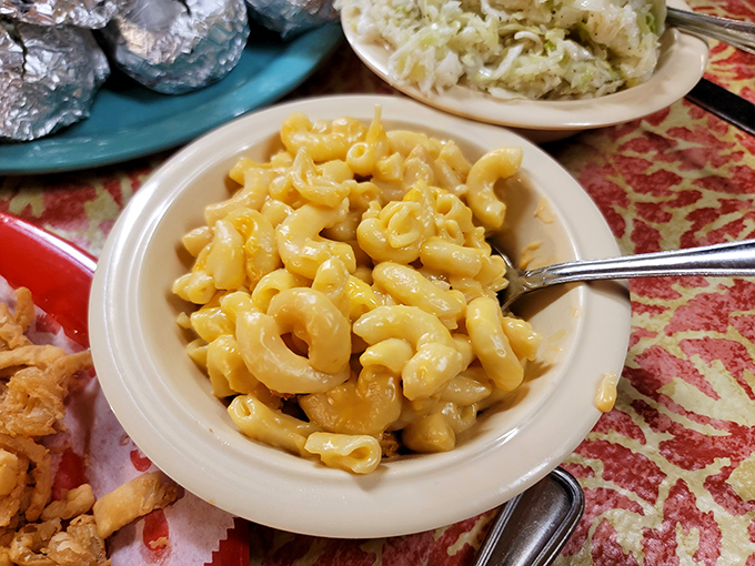 Mac and cheese that achieves that perfect balance between creamy and cheesy—the comfort food equivalent of a warm hug.