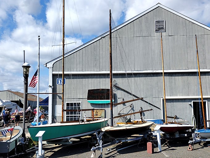 The museum's waterfront location celebrates New Jersey's dual love affairs with boats and automobiles—because why limit yourself to one passion?