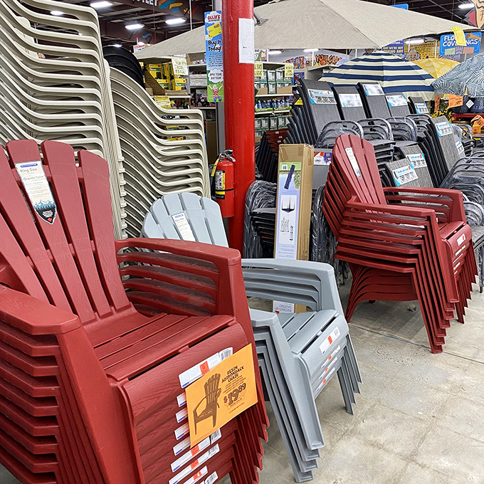 Adirondack chairs in Connecticut colors—because your backyard deserves a makeover that doesn't require dipping into the college fund.