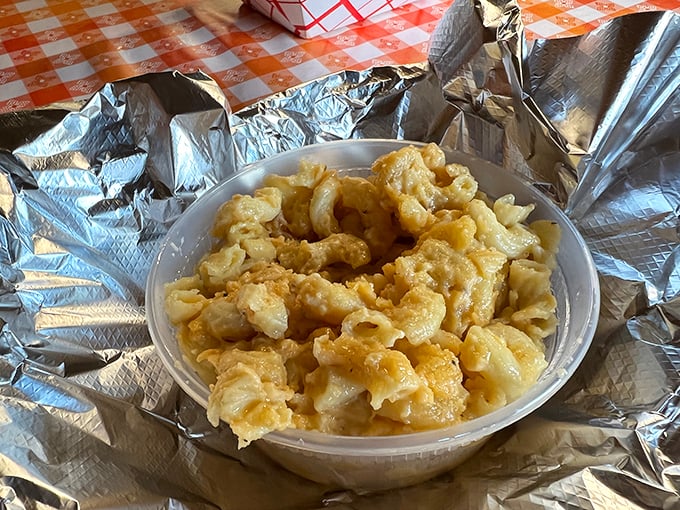 Mac and cheese that achieves the perfect balance between creamy and cheesy—a supporting actor that sometimes steals the show.
