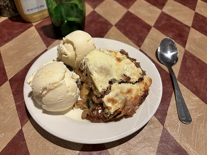 Apple pie à la mode isn't just dessert—it's the sweet finale to your German symphony. Those scoops of vanilla ice cream are melting with anticipation.