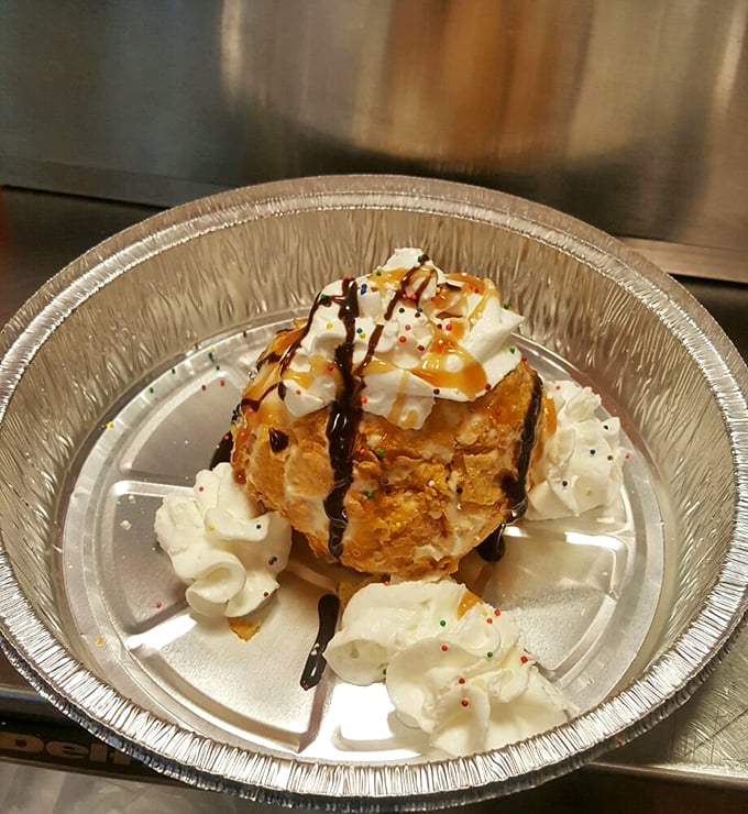 Fried ice cream – dessert's greatest magic trick. Hot, cold, crunchy, and creamy all in one impossible, delightful bite.