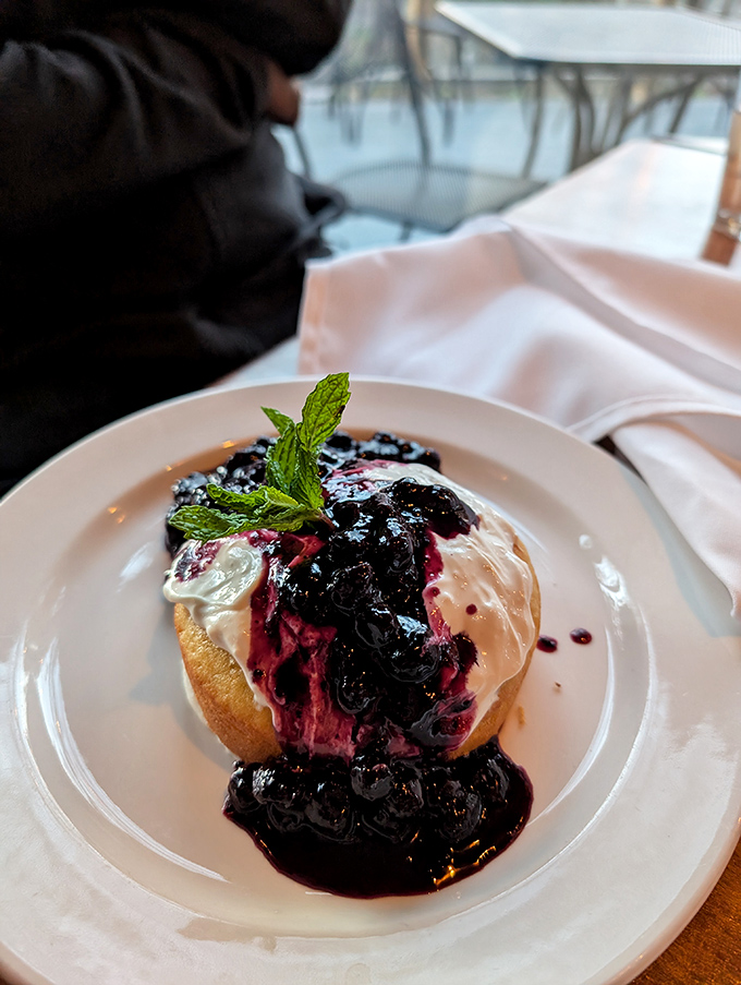 A berry-crowned dessert that proves the best finale isn't always chocolate—tart berries cascade over cream in a sweet-tart symphony.
