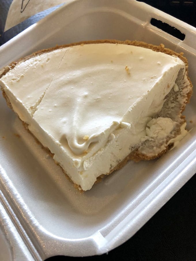 The icebox pie finale—a cool, creamy reward for surviving the meat sweats, with a graham cracker crust that deserves its own fan club.