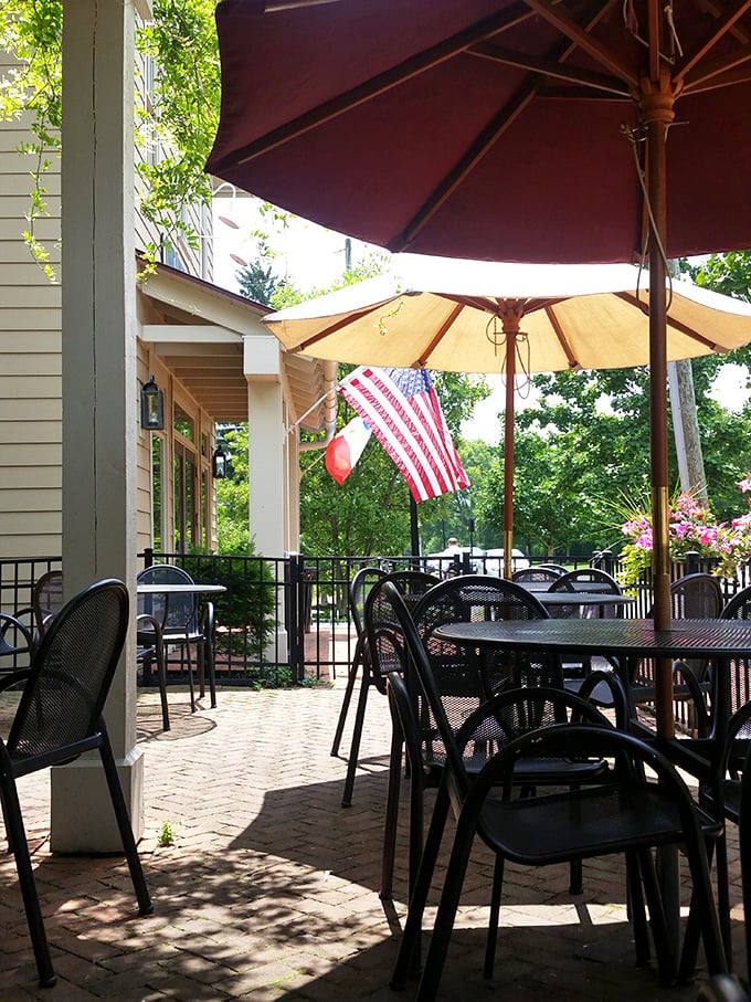 The outdoor patio—where summer afternoons stretch like lazy cats and "just one more coffee" becomes your new life philosophy.