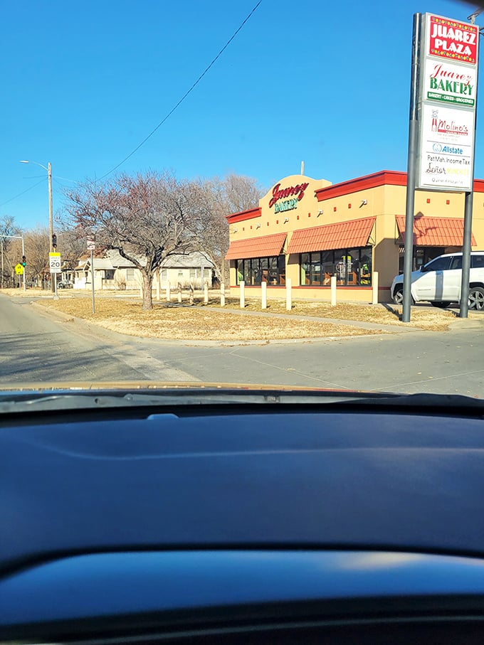 From the driver's seat, this unassuming storefront looks like any other strip mall spot—until you discover it's actually a portal to Mexican bakery heaven.