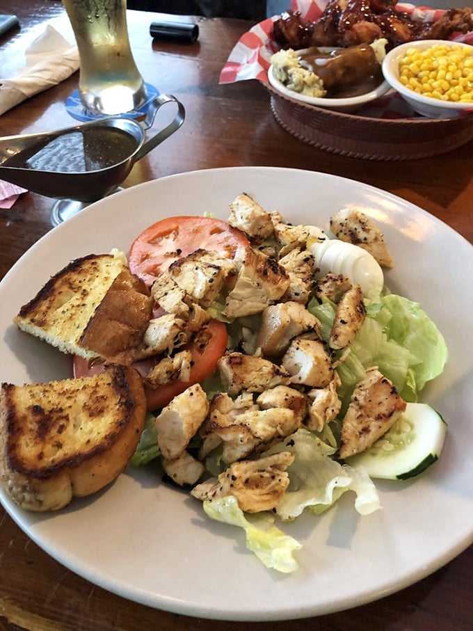 Fresh, vibrant, and surprisingly light—this grilled chicken salad proves The Wooden Barrel knows its way around the garden as well as the fryer.