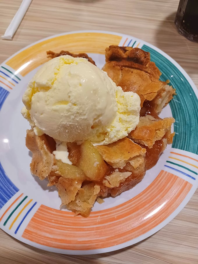 Apple pie à la mode that doesn't need to be deconstructed, reimagined, or improved upon—because perfection needs no upgrades.