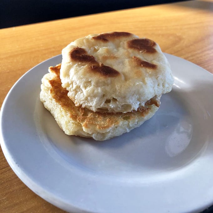 This isn't just a biscuit—it's Southern comfort in carbohydrate form, golden-topped and ready for whatever the day might bring.