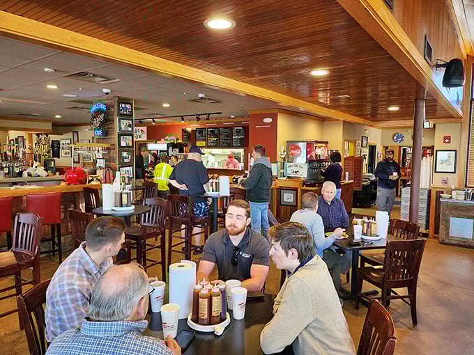 Community happens here – where strangers become friends over shared BBQ appreciation. Notice how nobody's looking at their phones? That's meat magic.