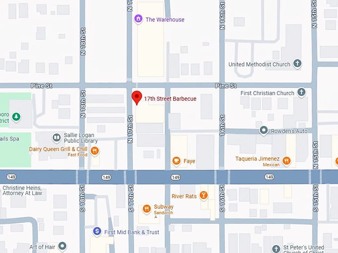 16. 17th street barbecue map