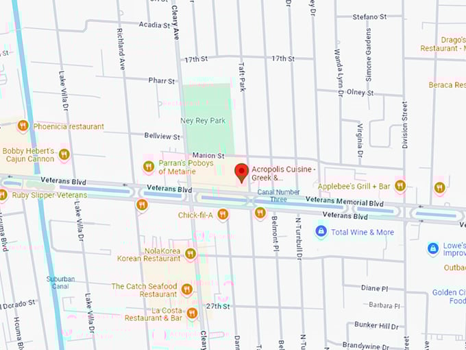 16. acropolis greek cafe map