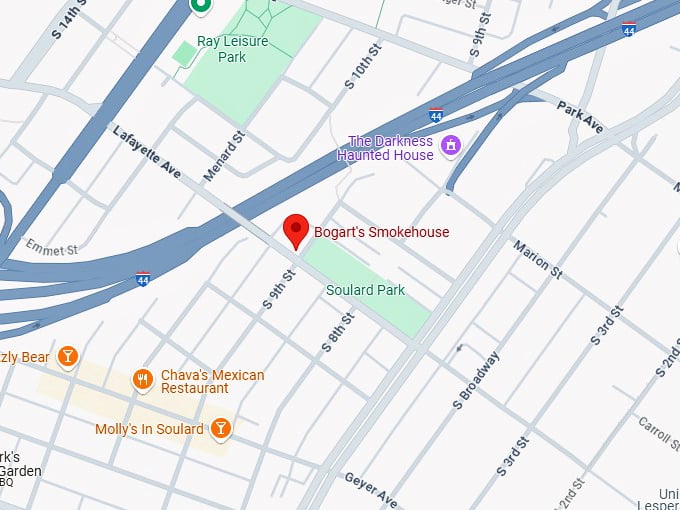 16. bogart's smokehouse map