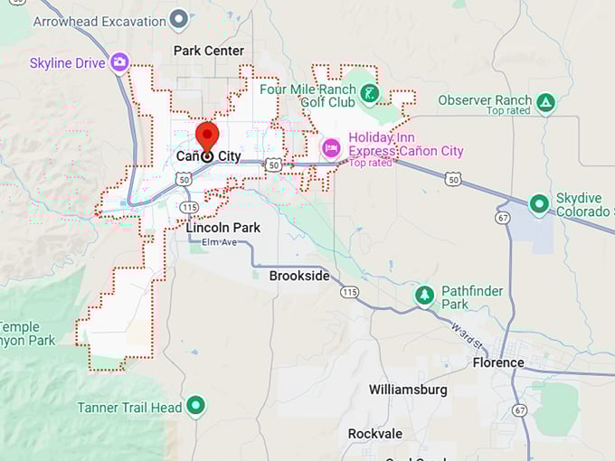 16. cañon city colorado map