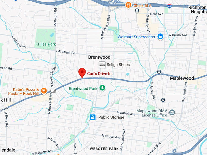 16. carl’s drive in map