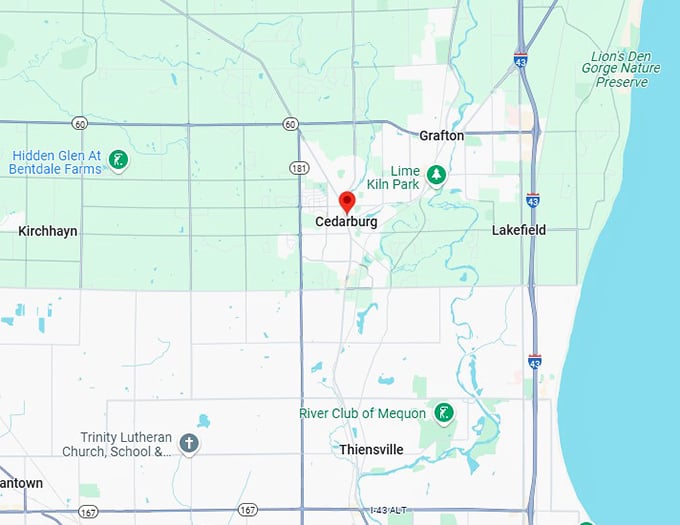 16. cedarburg map