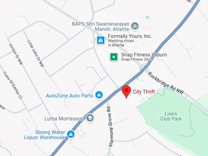 16. city thrift map