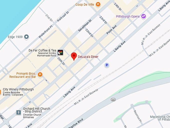16. deluca's diner map