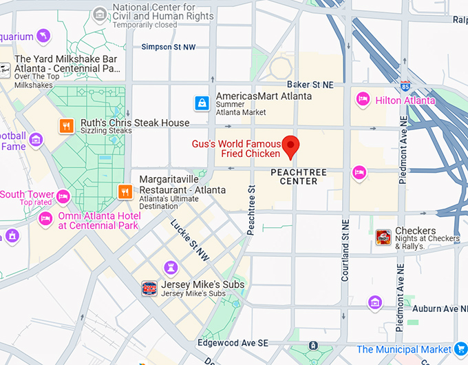 16. gus’s world famous fried chicken map
