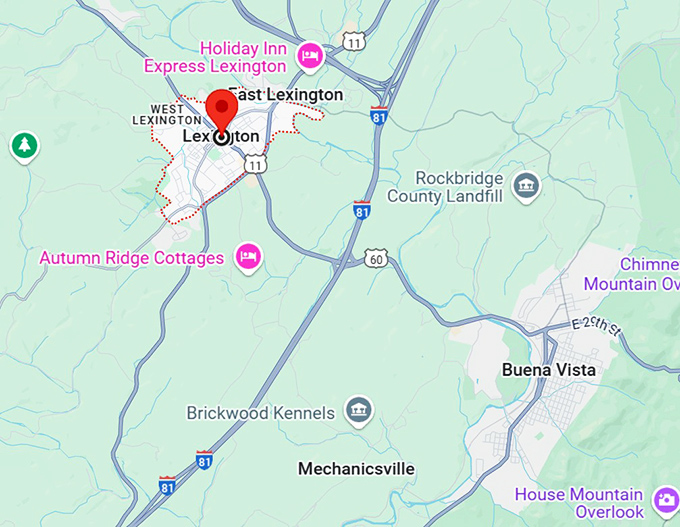 lexington, va map