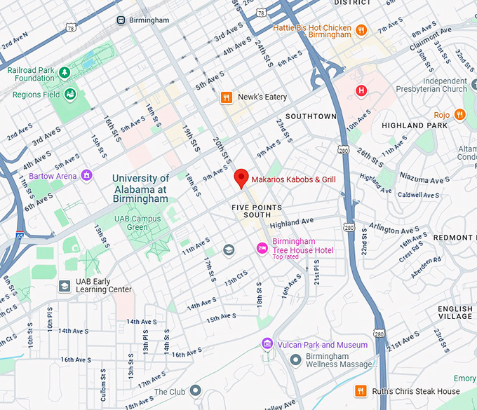 makarios kabobs & grill map