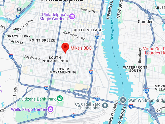 mike's bbq map