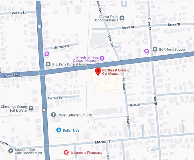 16. northeast classic car museum map