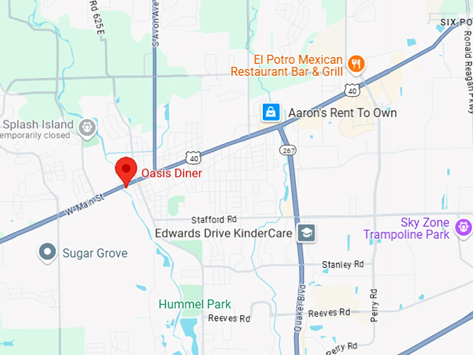 16. oasis diner map