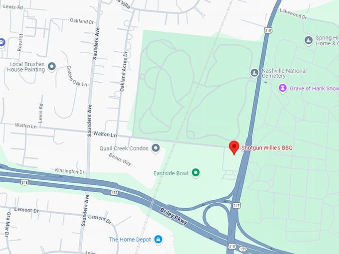 16. shotgun willie's bbq map