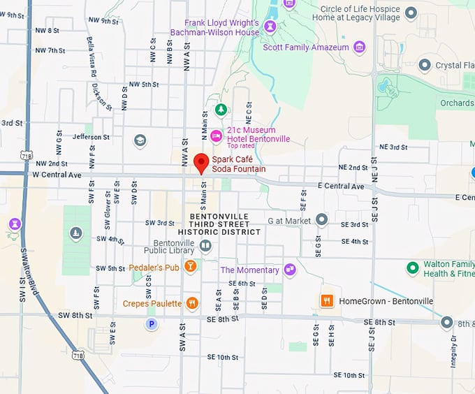 16. spark café soda fountain map