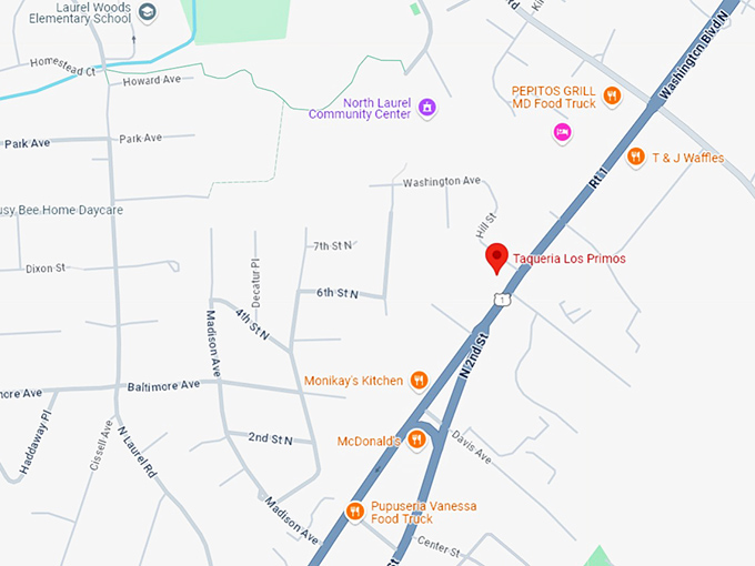 16. taqueria los primos map