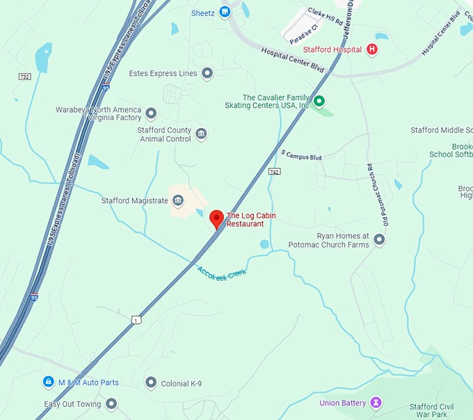 16. the log cabin restaurant map