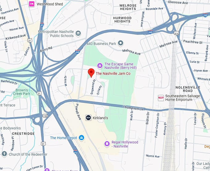 16. the nashville jam co. map