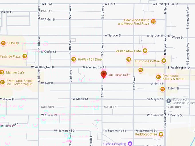 16. the oak table cafe map