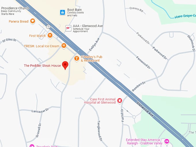 16. the peddler steak house map