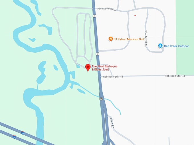 16. the shed barbeque & blues joint map