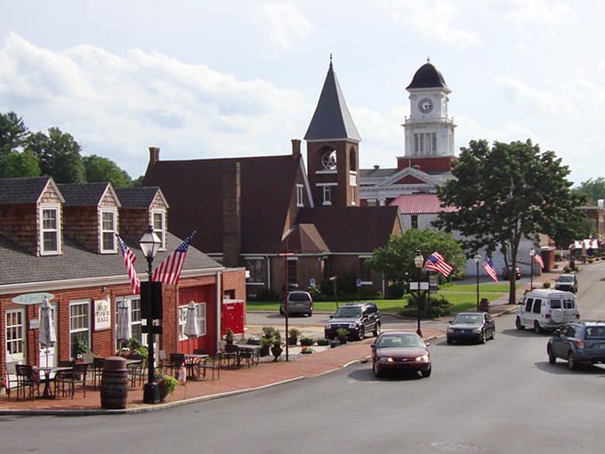 Jonesborough's historic charm feels like stepping into a Norman Rockwell painting, complete with brick sidewalks and American flags dancing in the breeze.
