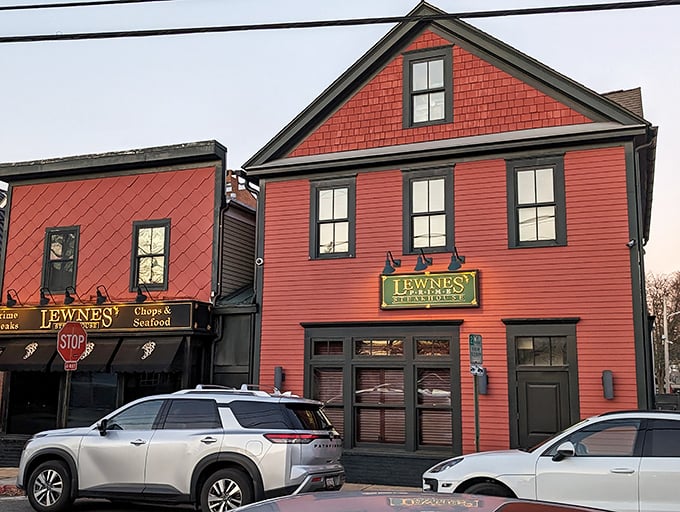 Lewnes' classic exterior promises old-school steakhouse magic inside. This red diamond houses some of Maryland's most perfectly aged beef.